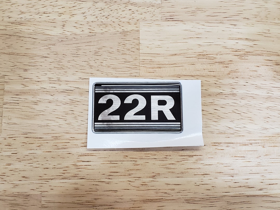 Toyota 22R TRD Black & White Stripes Valve Cover Labels Sticker, Label ...