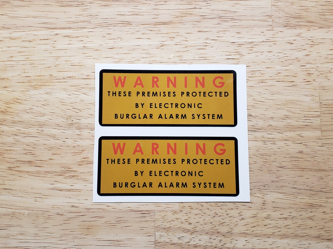 Burglar Alarm System (x2 Decals) - Etsy