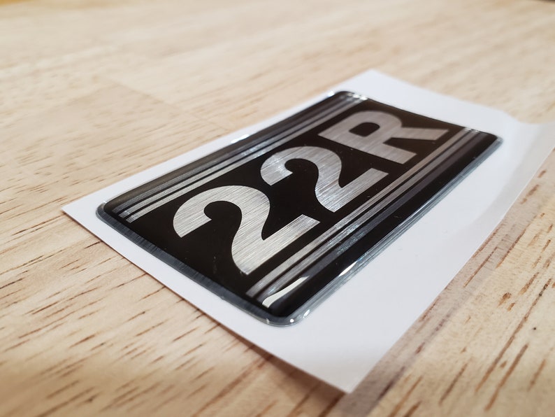 Toyota 22R TRD Black & White Stripes Valve Cover Labels - Etsy