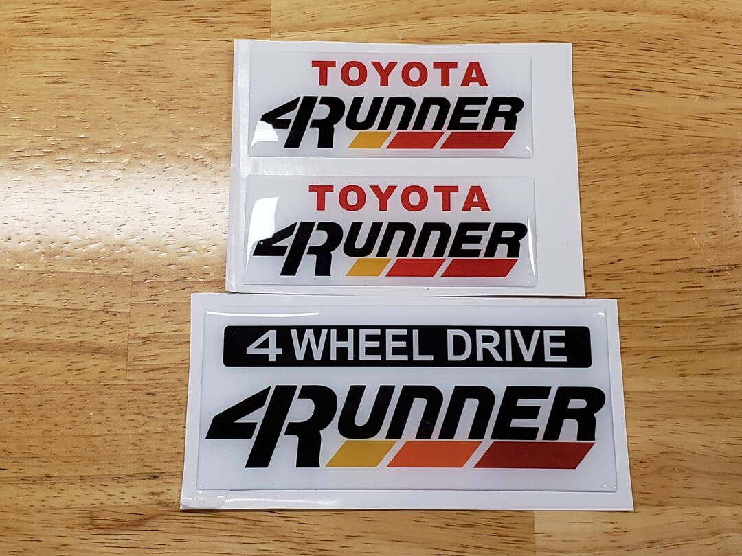 Toyota First Gen 4runner B-pillar Badges x2 & Tailgate Badge x1 Labels ...