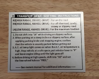 Toyota Sun Visor Lubrication Labels Sticker Label Decal | Etsy