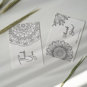 Coloring Thank You Card, Printable Thank You Card, Business Thank You ...