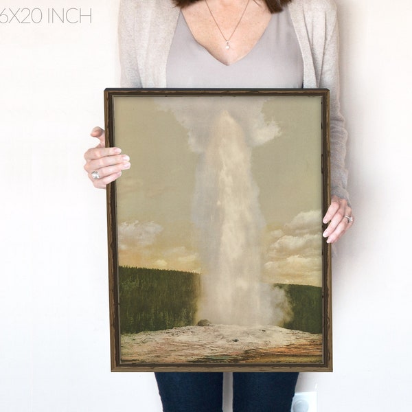 Old Faithful Geyser Oil Painting - Etsy