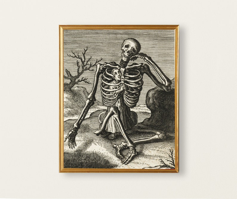 Crossed Legs Skeleton Funny Halloween Drawing Skeleton - Etsy