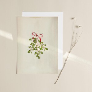 Mistletoe Oil Painting on Canvas Print | Instant Download Printable ...