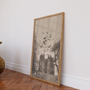 Haunted House Halloween Printable | Bat, Castle Drawing | Printable ...