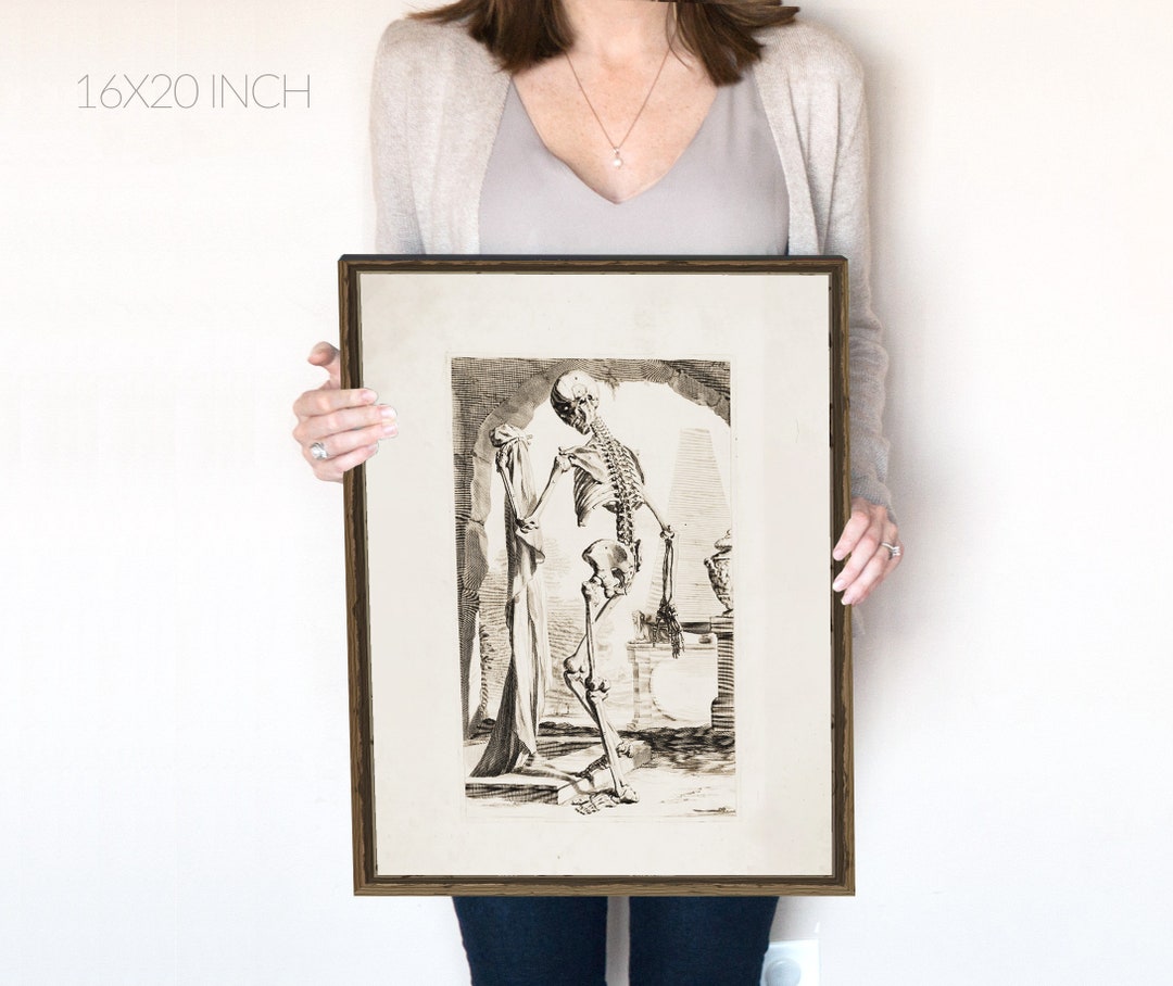 Skeleton Print | Halloween Skeleton | Skeleton Wall Art | Spooky Wall ...
