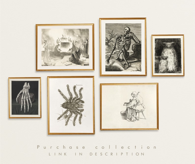 Skeleton Hand Print Halloween Decor Bones Printable Dark - Etsy