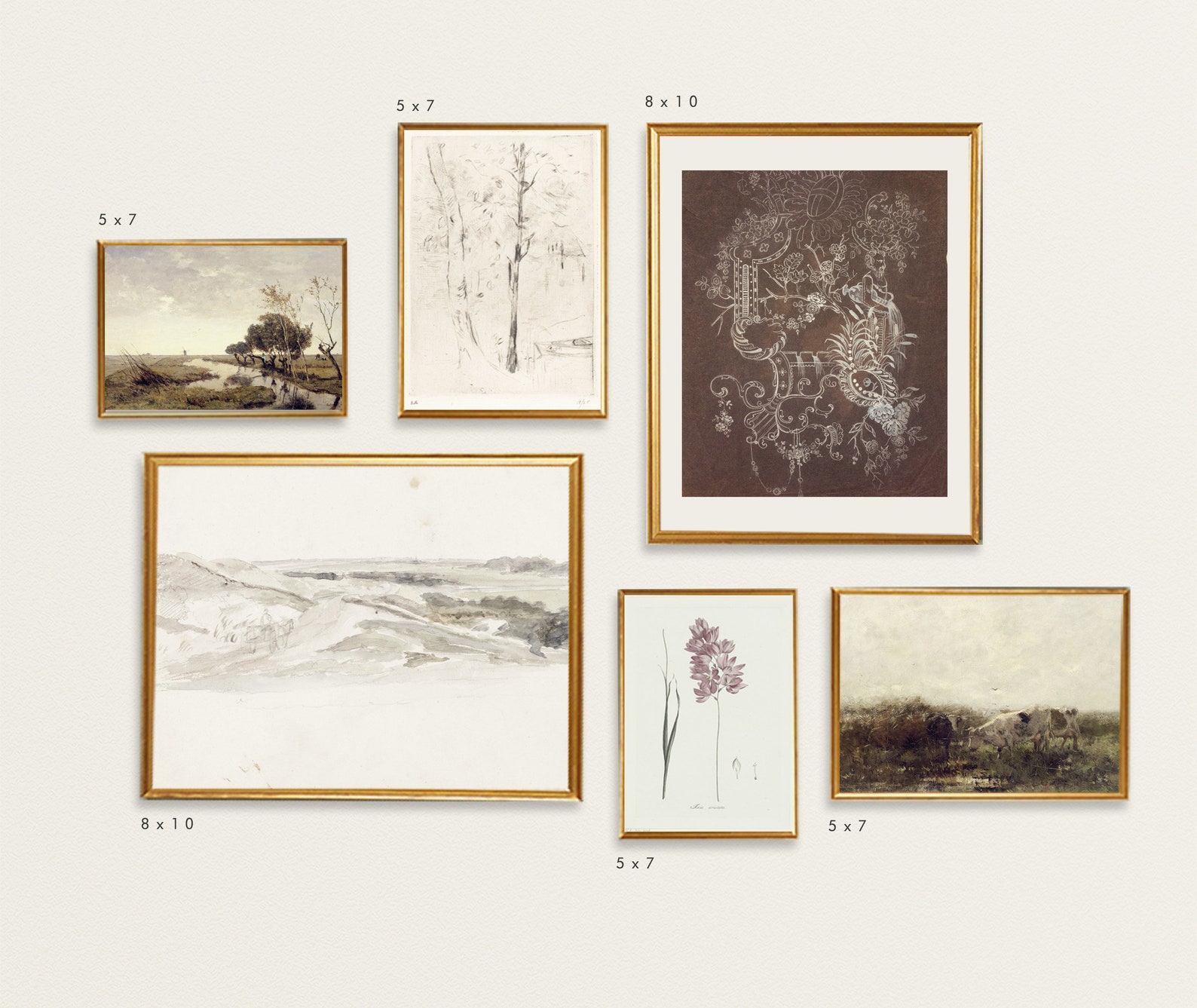 Create Your Own, Large Gallery Wall Art, Set of 10 Vintage Printable ...