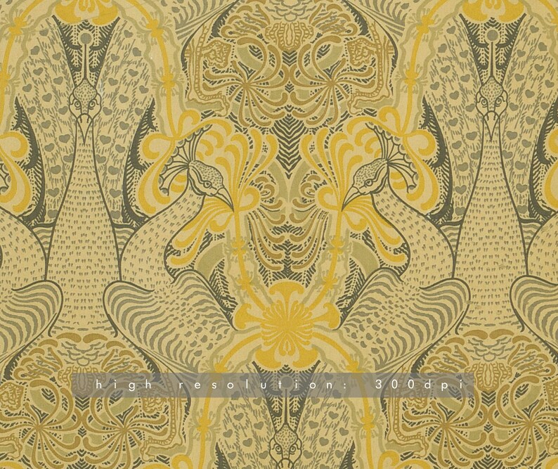 Yellow Printable Wall Art Pattern Mustard Yellow Dark Green - Etsy