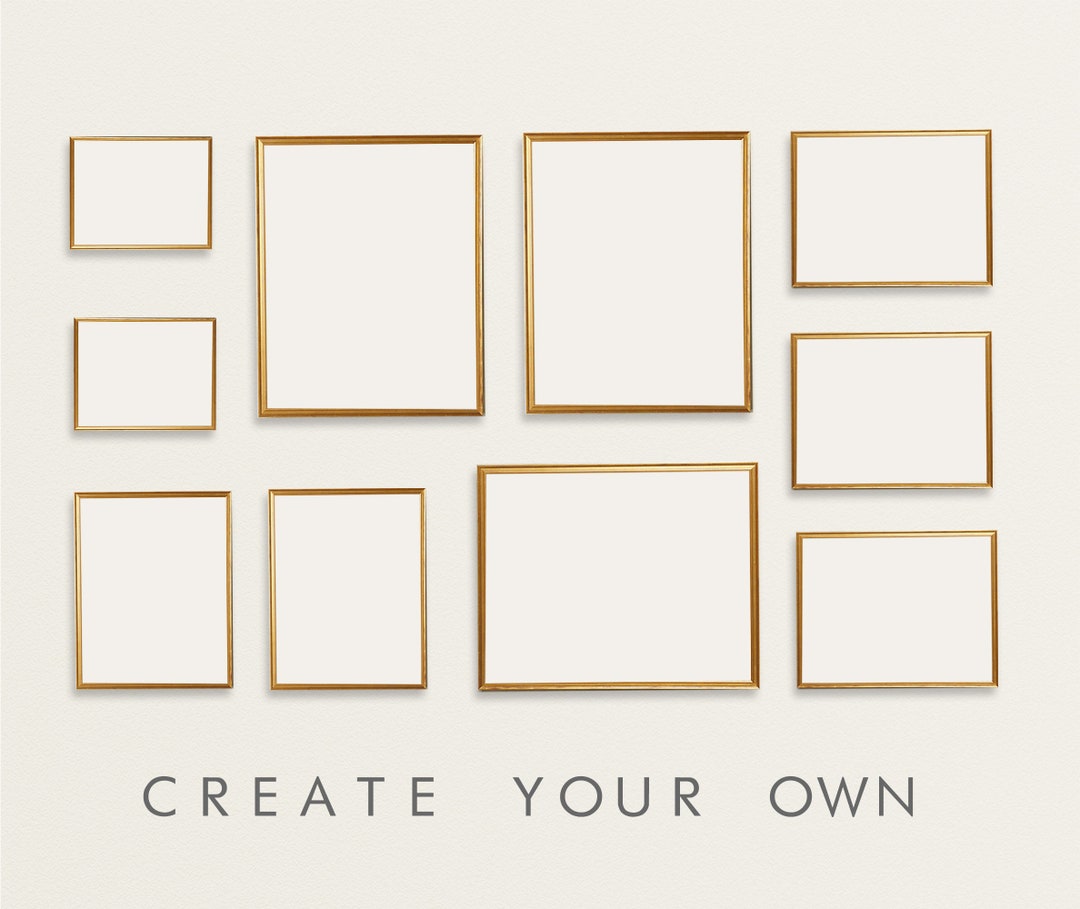 Create Your Own, Large Gallery Wall Art, Set of 10 Vintage Printable ...