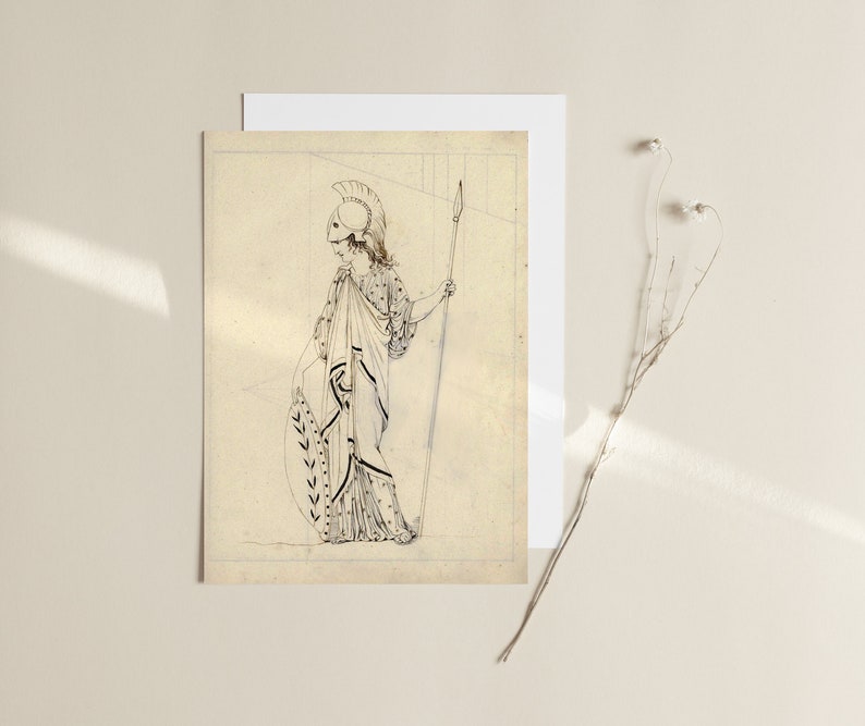 Athena Print Vintage Goddess Wall Art Greek Goddess - Etsy