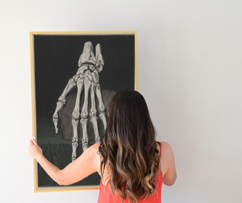 Skeleton Hand Print Halloween Decor Bones Printable Dark - Etsy