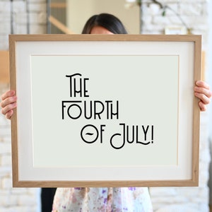 4th of July Printable, Independence Day Typography Sign 597 - Etsy