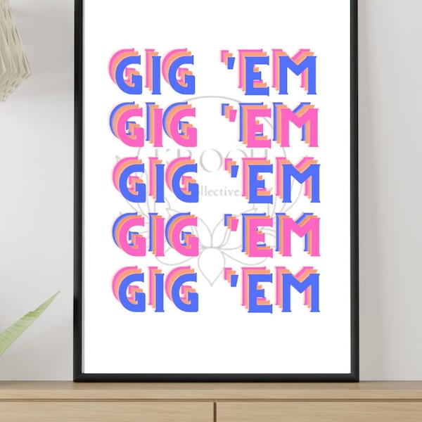 Gig Em - Etsy