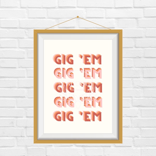 Gig Em Aggies - Etsy