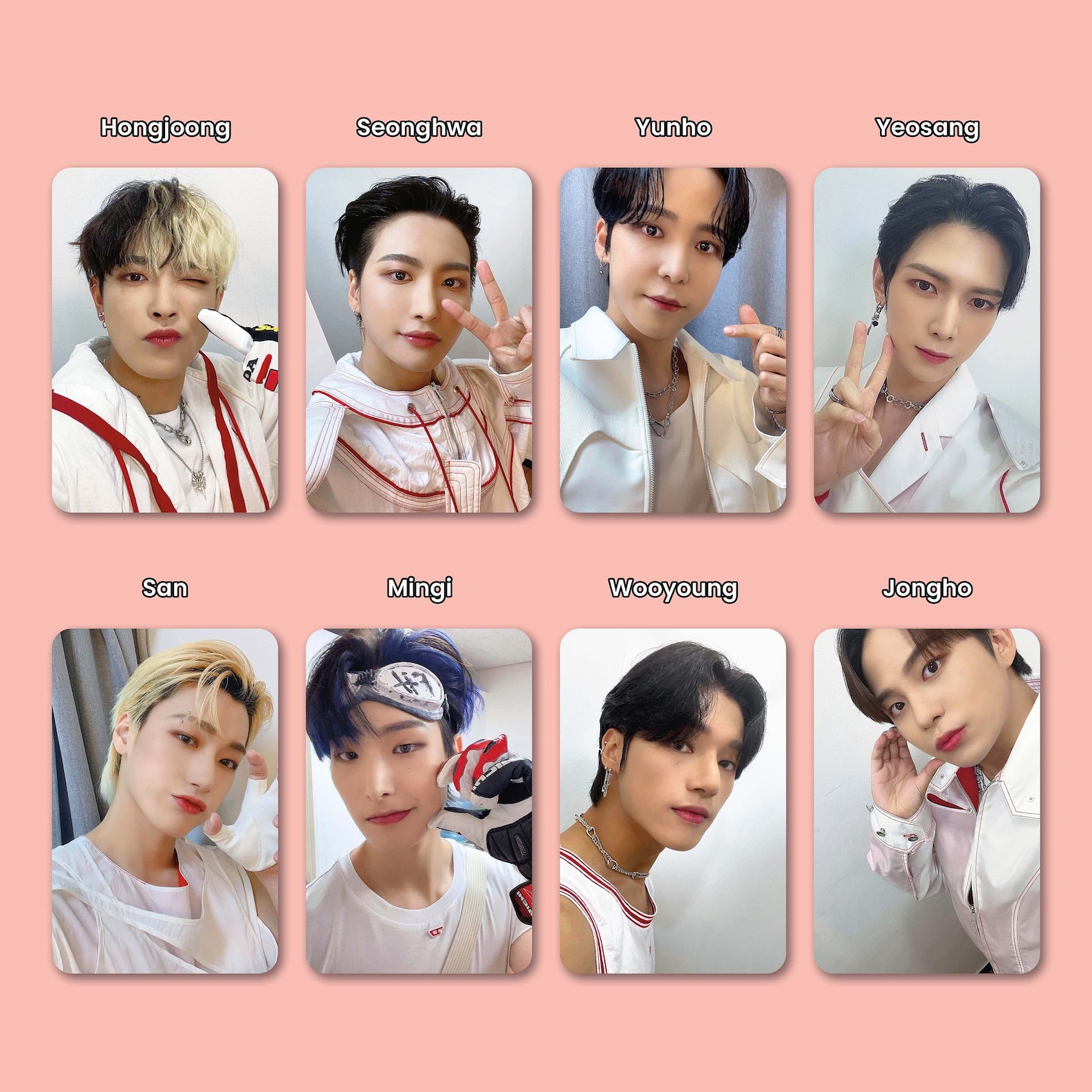 ATEEZ Photocard Set 1thekillpo Guerrilla Performance Red - Etsy Finland