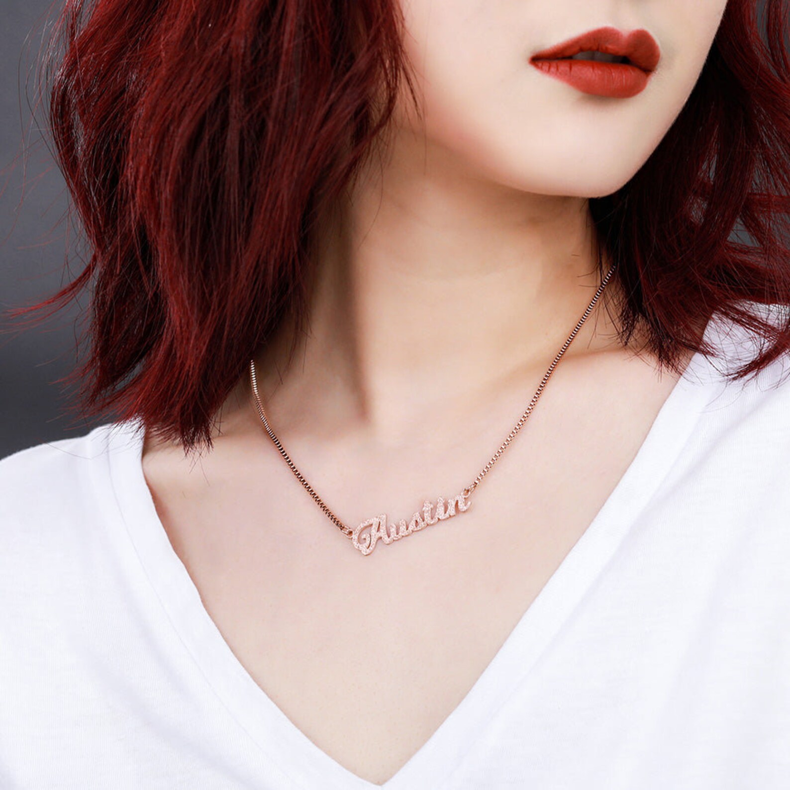 Personalized Sparkling Name Necklace, Dainty Custom Jewelry for Her ...