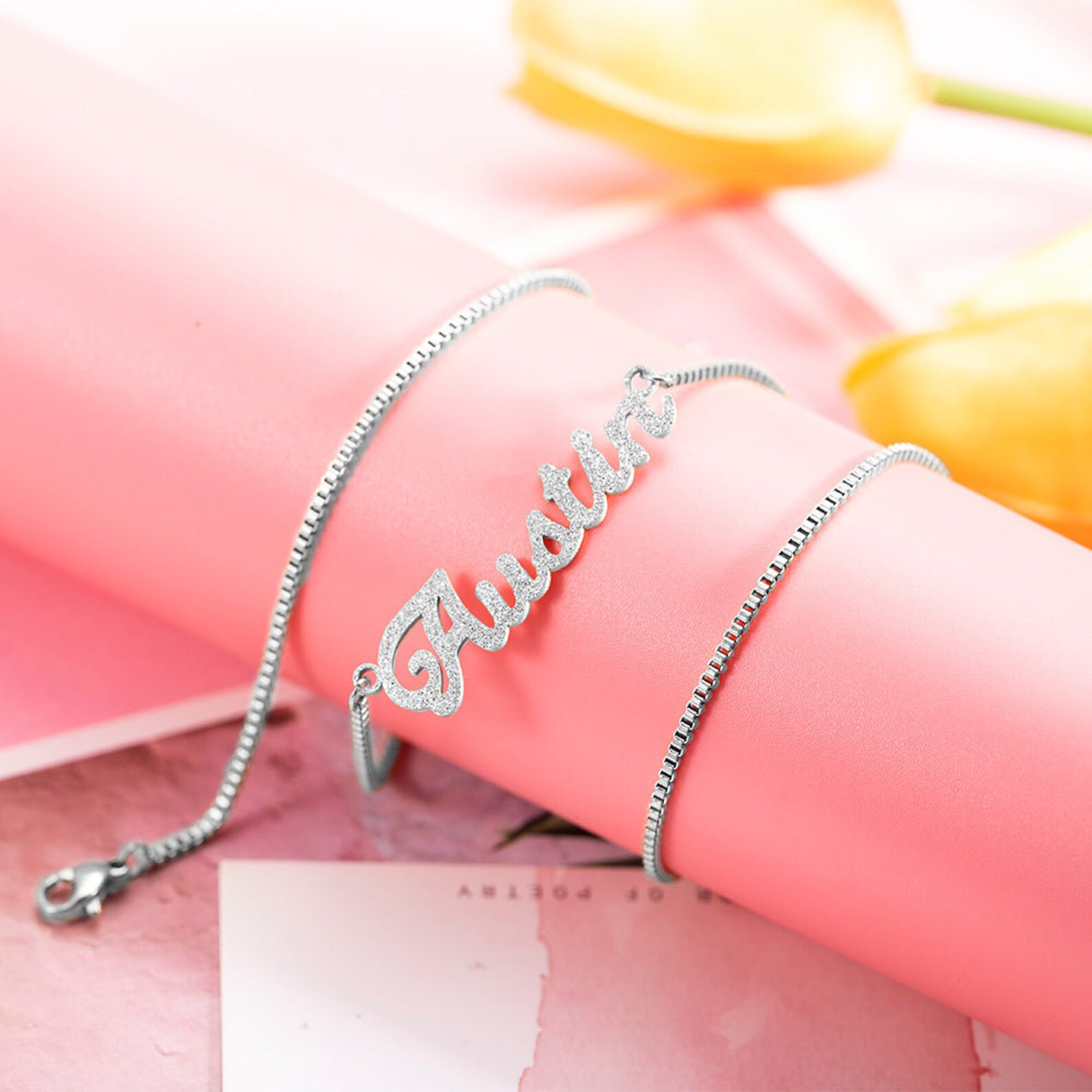 Personalized Sparkling Name Necklace, Dainty Custom Jewelry for Her ...