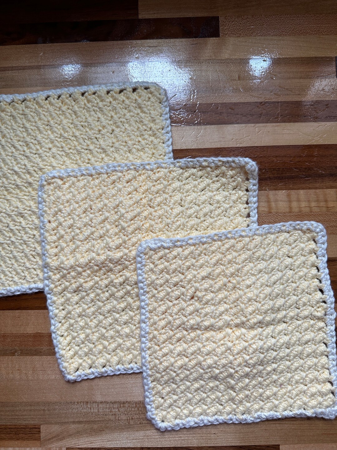 Set of Three Yellow Baby Washcloths Baby Gift Baby Shower Baby Gift ...