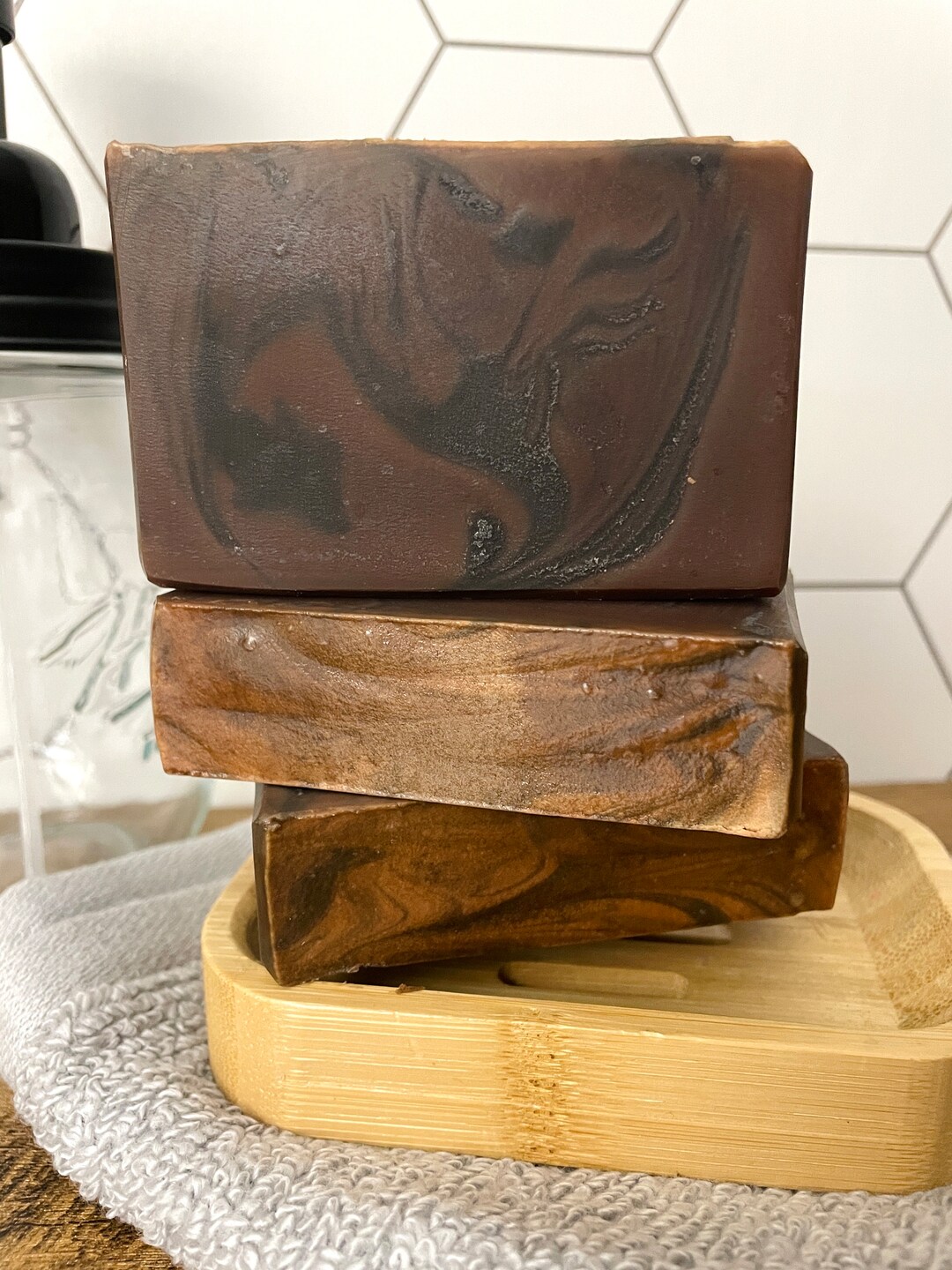 Bourbon Caramel Soap Bar, Vegan Palm Oil Free Cold Process Soap ...