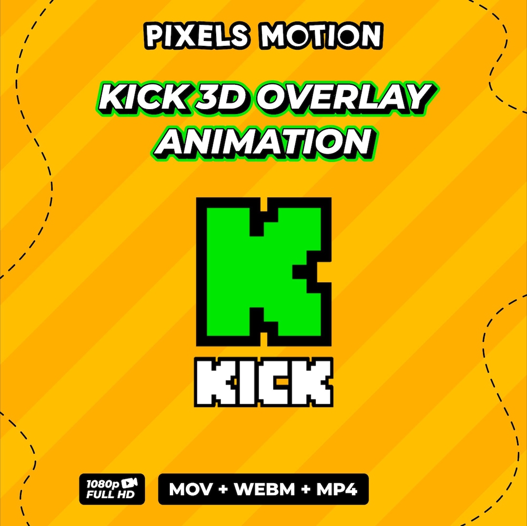 Animated Kick Follow Button Overlay | Stream Overlay for Twitch and ...