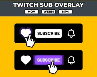 Custom Animated Twitch Follow and Subscribe Button Overlay With ...