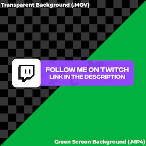 Custom Animated Twitch Follow and Subscribe Button Overlay | Stream ...