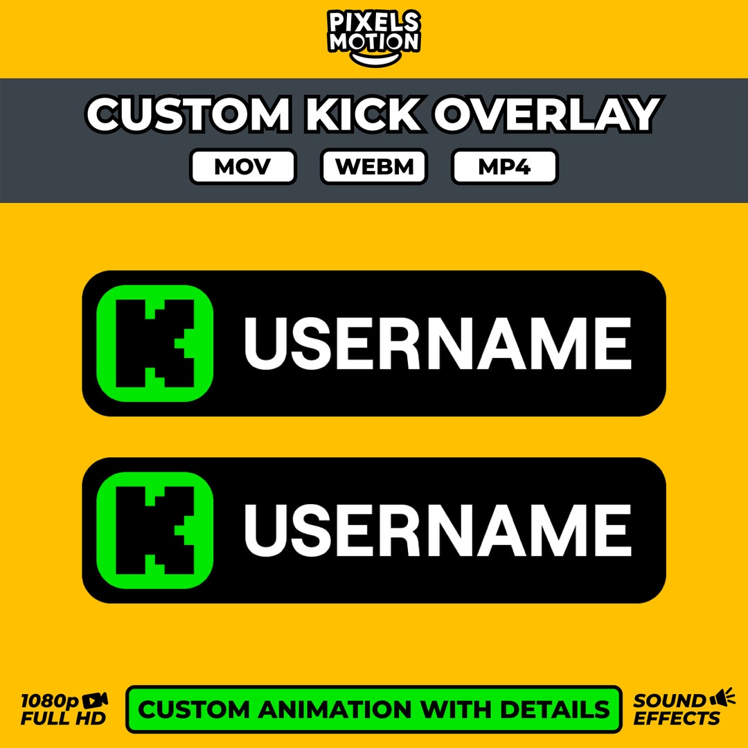 Custom Animated Kick Follow and Subscribe Button Overlay With ...