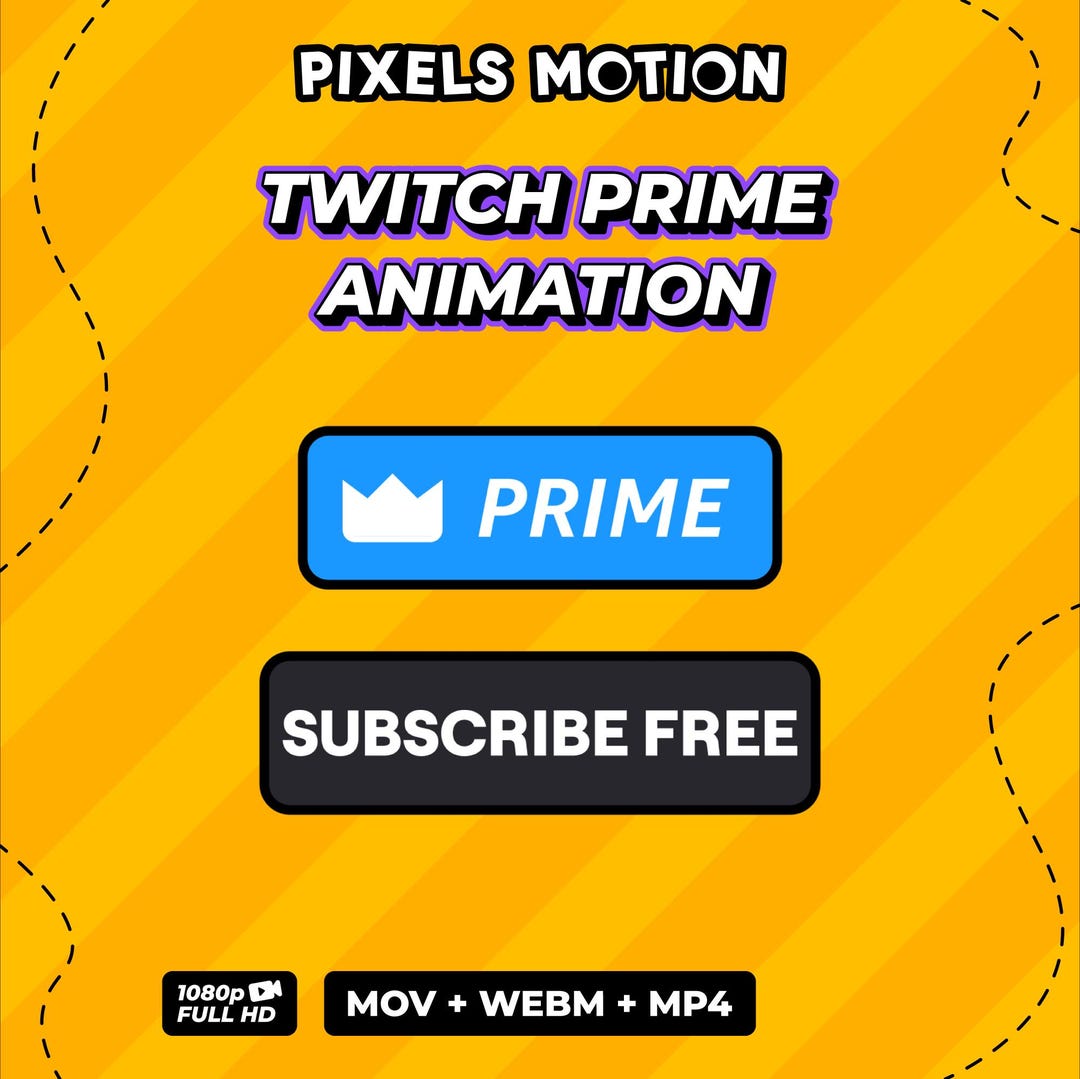 Twitch Prime Subscribe Button Animation | Social Media Lower Third ...