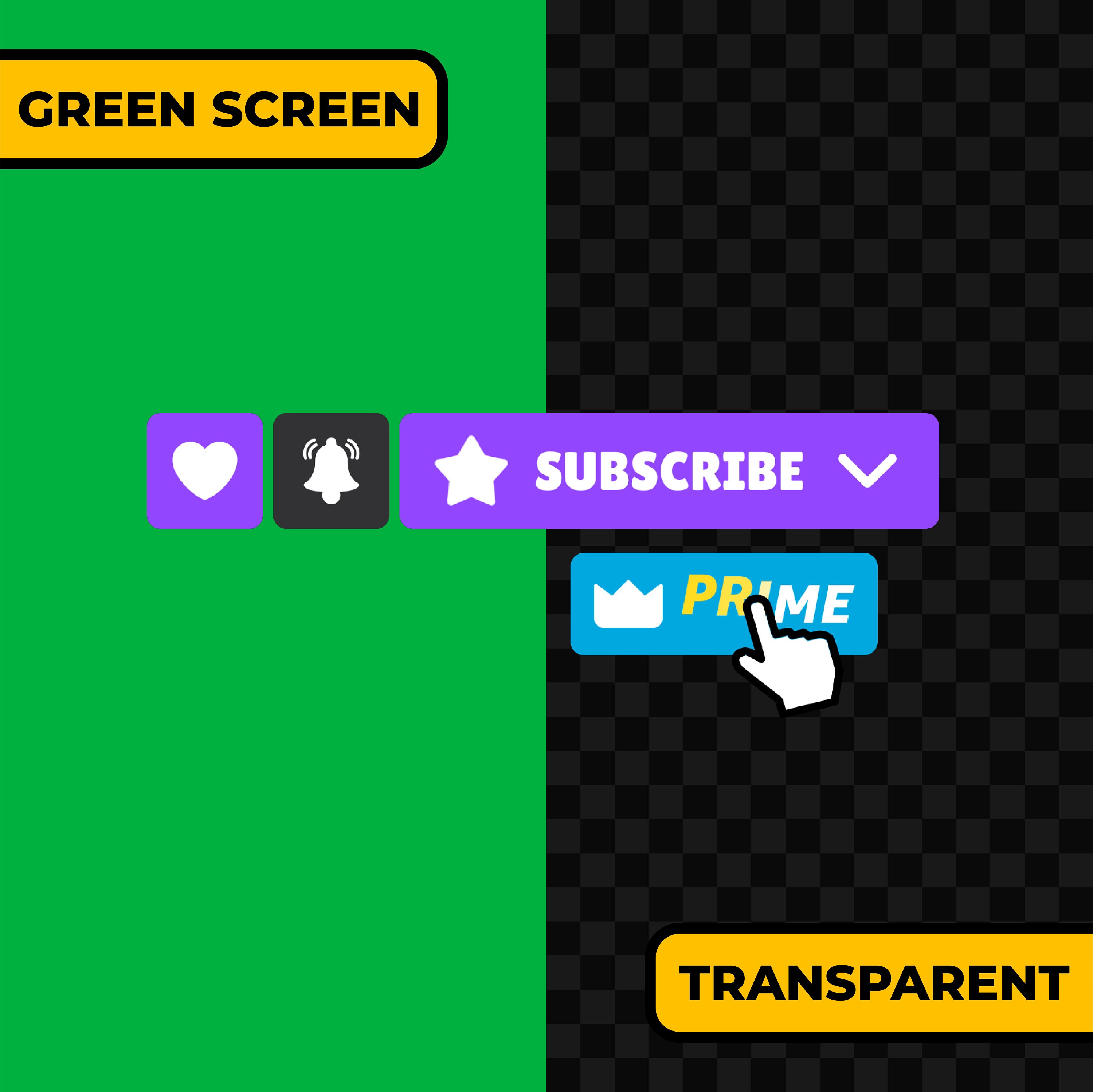 Animated Twitch Subscribe Button Overlay With Integrated Special Effects to Enhance Your Channel ...