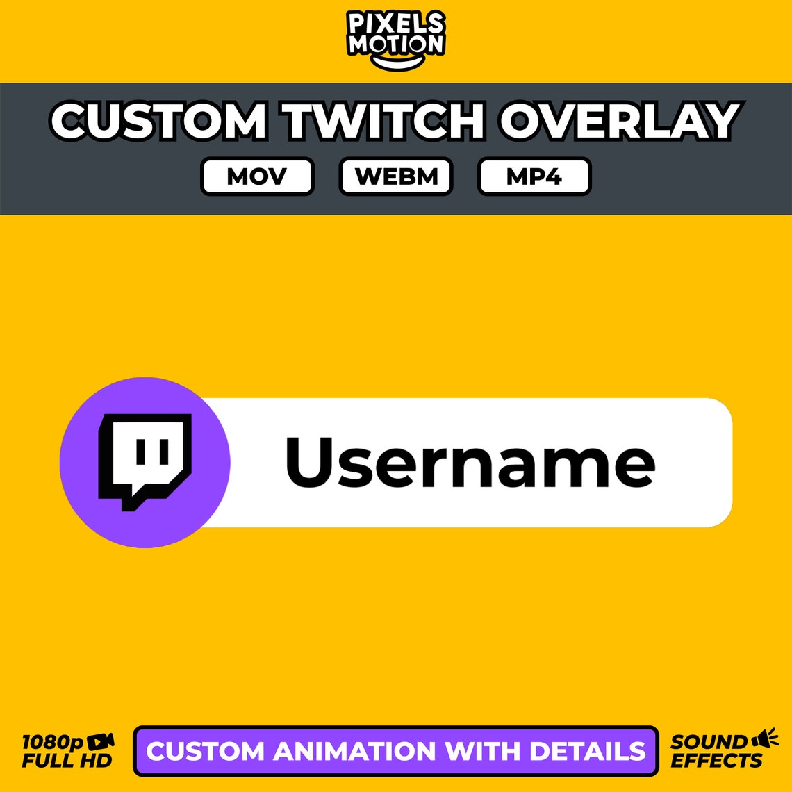 Custom Animated Twitch Follow Button Overlay With Integrated Special ...