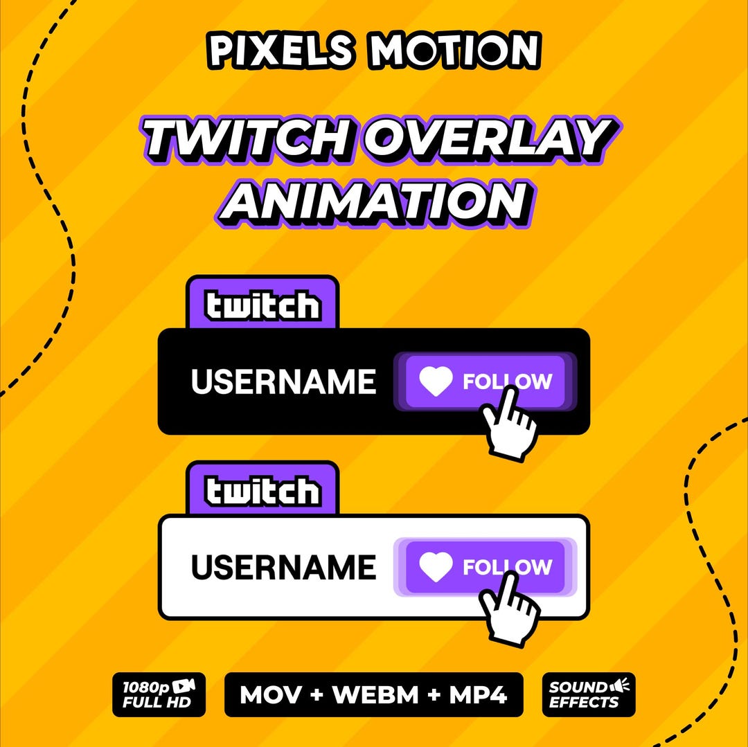 Custom Twitch Follow Button Animation | Social Media Lower Third ...