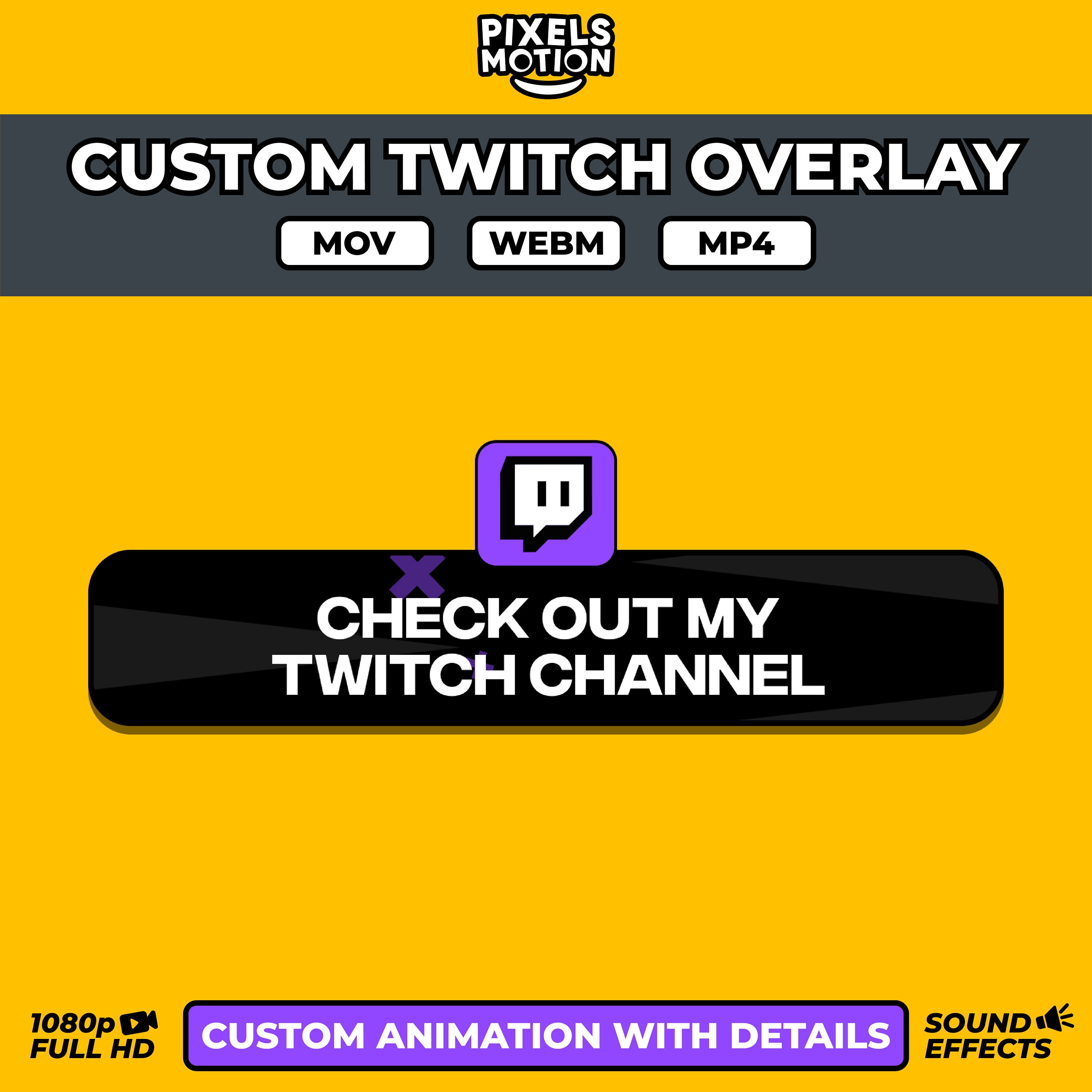 Custom Animated Twitch Follow and Subscribe Button Overlay With ...