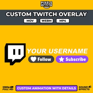 Custom Animated Twitch Follow and Subscribe Button Overlay With ...