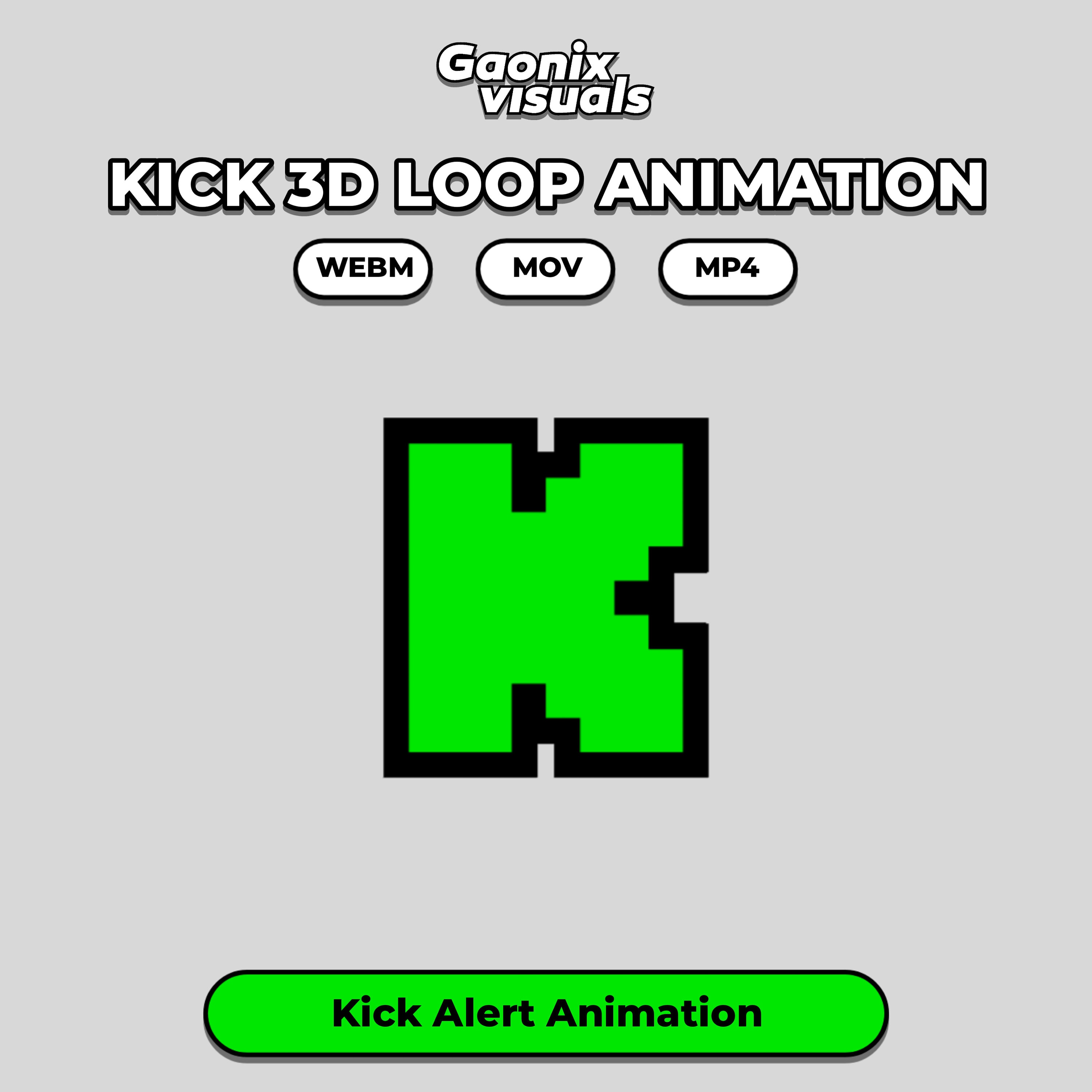 Kick Loop 3D Animated Overlay With Integrated Special Effects to Enhance the Visual Quality of ...