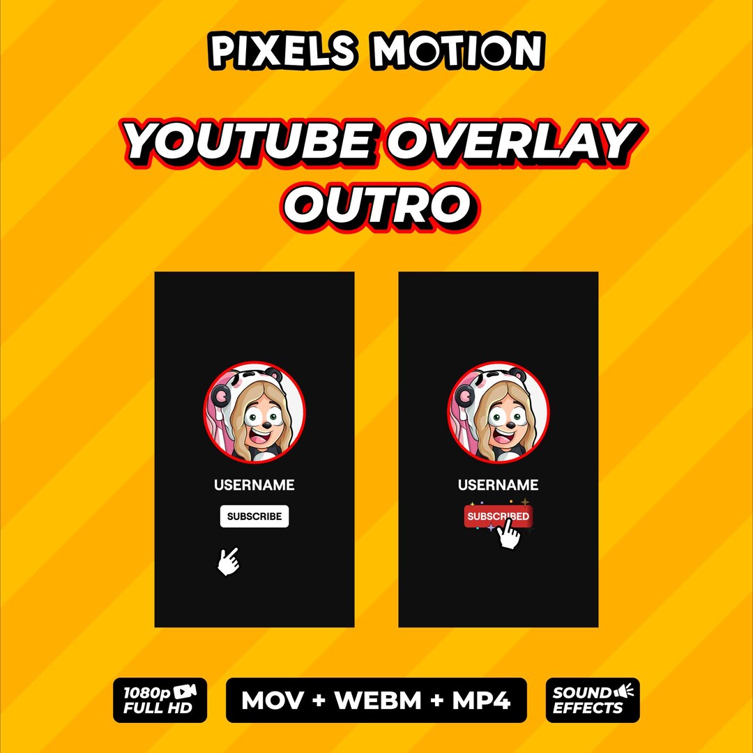Custom Youtube Subscribe Button Animation | Social Media Lower Third ...
