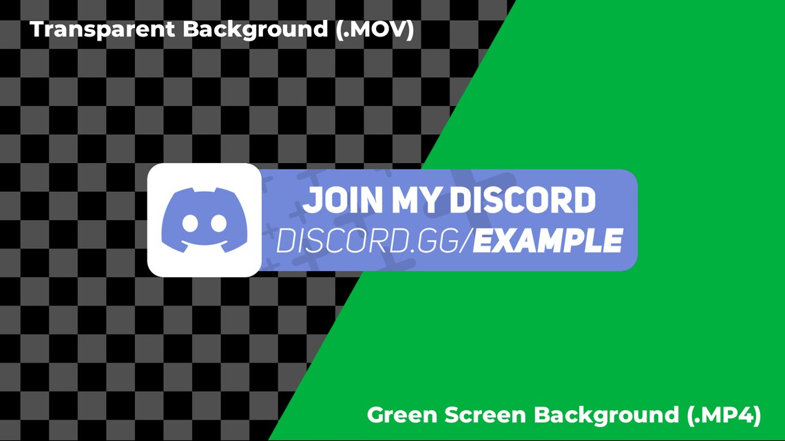 Custom Animated Discord Channel Subscribe, Animated Discord Subscribe, Social Media Lower Third ...