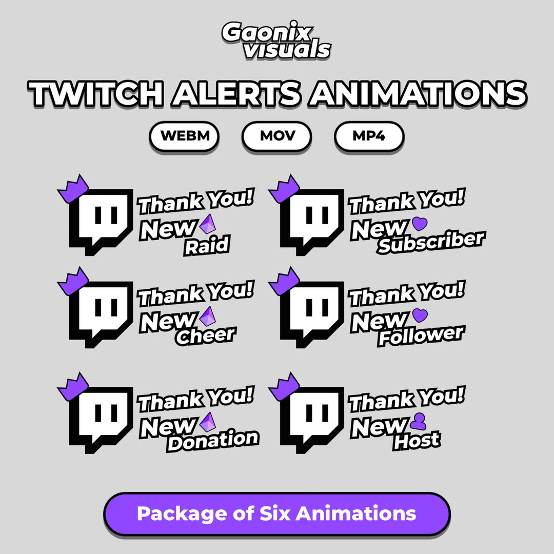Animated Twitch Alerts Overlays With Special Effects. - Etsy