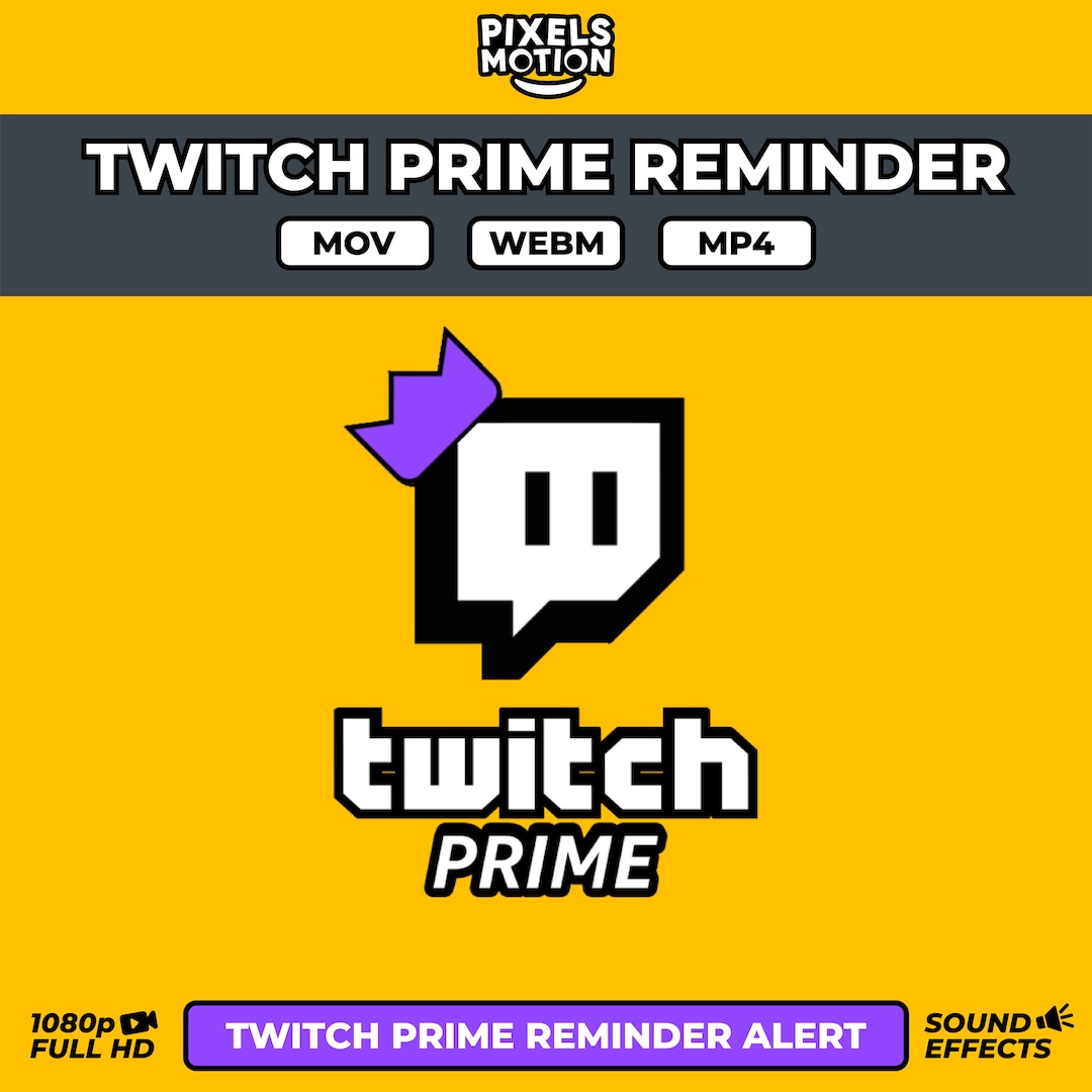Animated Twitch Prime Subscribe Button Overlay | Stream Overlay for ...