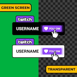 Custom Animated Twitch Follow and Subscribe Button Overlay With ...