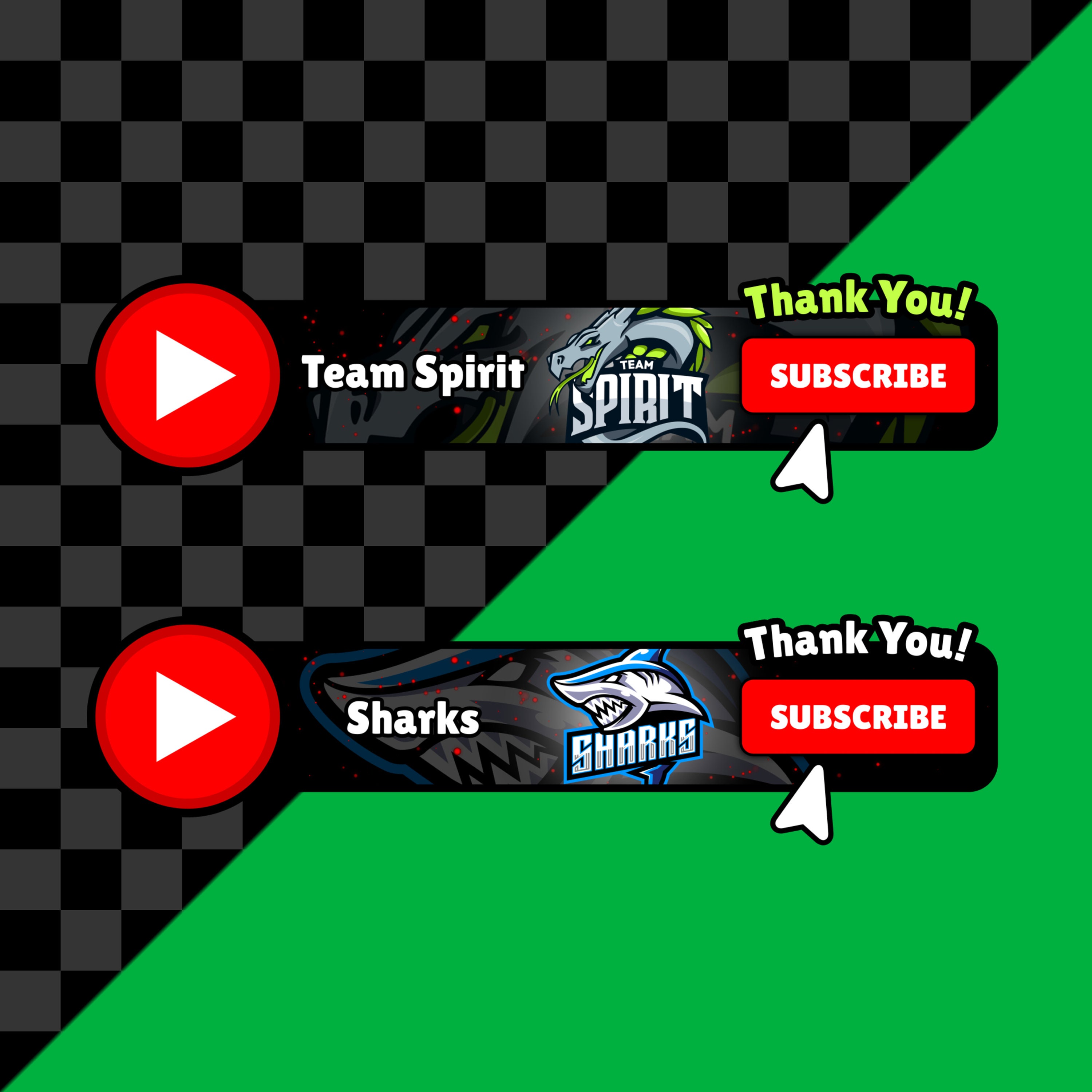 Custom Animated Youtube Subscribe Button Overlay With New - Etsy