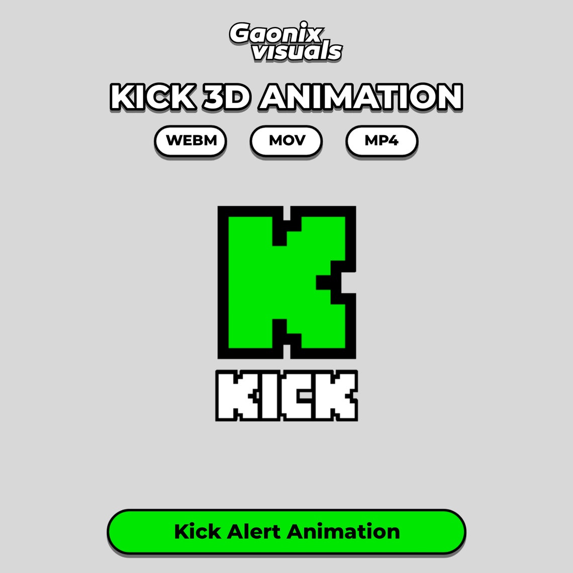 Kick 3D Animated Overlay With Integrated Special Effects to Enhance the ...