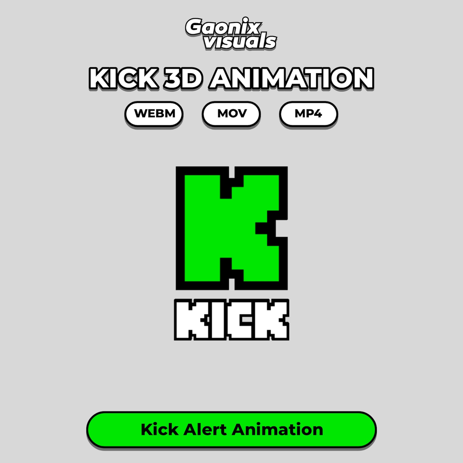 Kick 3D Animated Overlay With Integrated Special Effects to Enhance the ...