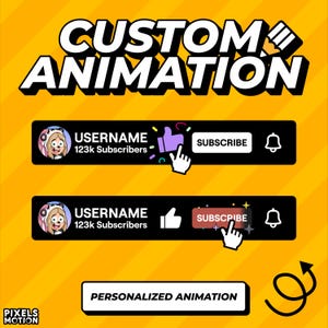 Custom Animated Youtube Like, Subscribe Button Overlay (digital ...