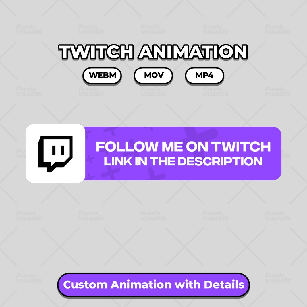 Custom Animated Twitch Follow and Subscribe Button Overlay With ...