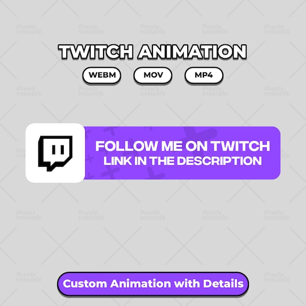 Custom Animated Twitch Follow Button Overlay With Integrated Special ...