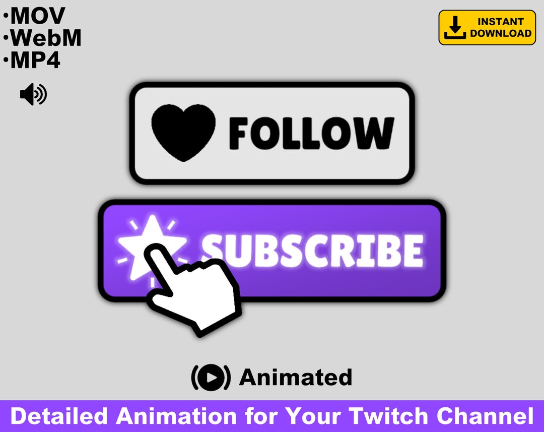 Animated Twitch Subscribe Button Overlay With Integrated Special ...