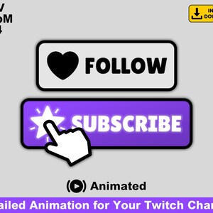 Animated Twitch Subscribe Button Overlay With Integrated Special ...