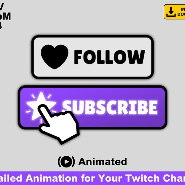 Twitch Follow Button - Etsy